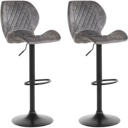 Hela Barhocker &raquo;Sonja&laquo; 2 Stk. tlg. 2 St&uuml;ck grau B/H/T: 42cm x 96cm x 51cm
