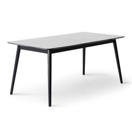 Esstisch &raquo;Meza Designtisch mit Auszugsfunktion und 2 Einlegeplatten&laquo; abgerundete Tischplatte MDF, Massivholzgestell, in zwei Breite wei&szlig; Tischplatte: 