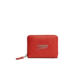 Tommy Jeans Damen Geldb&ouml;rse &raquo;TJW BOLD MED ZA&laquo; Damen Geldbeutel, Portemonnaie mit Logo-Schmuckelement rot Einheitsgr&ouml;&szlig;e