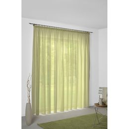 WIRTH Vorhang &raquo;Sunday&laquo; Kr&auml;uselband 1 Stk. tlg. nach Ma&szlig; gr&uuml;n Jacquard, Baumwolle, Polyester 195cm, Kr&auml;uselband, 142cm