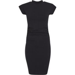 Urban Classics Damen Shirtkleid "Urban Classics Ladies Short Cotton Jersey Dress", schwarz, Gr. S, unifarben, 95% Baumwolle, 5% Elasthan, Kleider