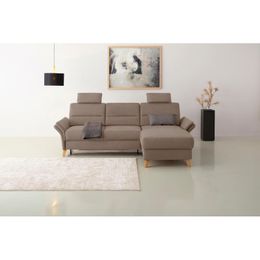 OTTO home Ecksofa &raquo;Westerland L-Form&laquo; Federkern-Polsterung, wahlweise mit Schlaffunktion, Bettkasten grau 98% Polyester 2% Polyamid B/H/T: 252cm x 