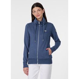 Ragwear Damen Sweatjacke &raquo;RONETTE A&laquo; Baumwollmischung mit Marken-Stickerei blau XS