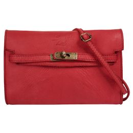 Samantha Look Damen Umh&auml;ngetasche echt Leder, Made in Italy rot B/H/T: 23cm x 16cm x 3cm onesize