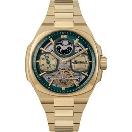 Ingersoll Herren Automatikuhr &raquo;The Spirit&laquo; Armbanduhr, Herrenuhr, Mechanische Uhr, Edelstahlarmband, analog gold Einheitsgr&ouml;&szlig;e