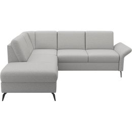 OTTO home Ecksofa &raquo;Rochelle&laquo; wahlweise mit Schlaffunktion, Bettkasten und Armteilverstellung grau 95% Polyester 5% Polyamid B/H/T: 240cm x 93cm x 