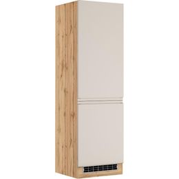 KOCHSTATION K&uuml;hlumbauschrank &raquo;KS-Virginia,neu in verbesserter Ausf&uuml;hrung&laquo; Stauraum, Softclose, Breite 60 cm, H&ouml;he 200 cm, Nische f&uuml;r K&uuml;hlschrank B/H/T