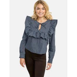 Damen Blusentop "Libert&eacute; Essentiel Shirt HEATHER", blau, Gr. S, LIBERT&Eacute; ESSENTIEL, Obermaterial: 100% Baumwolle, Blusen