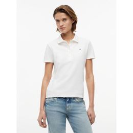 Tommy Jeans Damen Poloshirt &raquo;TJW SLIM ESSENTIAL SS POLO&laquo; Baumwollmischung, slim fit wei&szlig; XS (34)