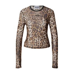 Moschino Jeans Shirt Damen Gr&ouml;&szlig;e M creme / schoko / dunkelbraun