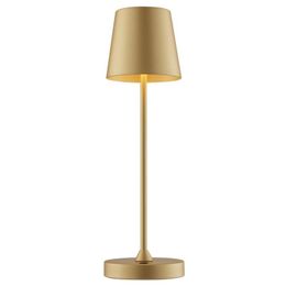 Brilliant LED Tischleuchte &raquo;Elora&laquo; LED-Modul 1 Stk. Warmwei&szlig; LED Akku Leuchte, 220 lm, 2700 K, Wireless Charging, dimmbar gold 1, &Oslash; 11cm H: 37cm, 1 Stk.