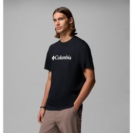 Columbia Herren T-Shirt &raquo;CSC Basic Logo Tee&laquo; Kurzarm, mit Rundhalsausschnitt, aus Baumwolle, sportliche Passform schwarz XL (54)