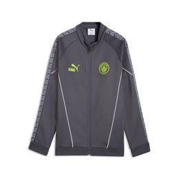 Puma Kinder Sweatjacke "Manchester City KING Anthem Jacke Jugendliche", grau, Gr. 164, Obermaterial: 63% Polyester, 37% Baumwolle. Taschenfutter: