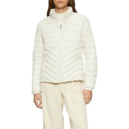 s.Oliver Damen s.Oliver Steppjacke ohne Kapuze mit Rei&szlig;verschluss und Stehkragen wei&szlig; 40