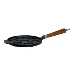 Bratpfanne &raquo;Maestro Minipfannkuchen-Pfanne, &Oslash; 24 cm, mit Holzgriff&laquo; Gusseisen 1 tlg. H&ouml;he 7cm
