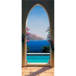 papermoon Fototapete &raquo;Arch de Sorrento - T&uuml;rtapete&laquo; matt bunt Vlies B/L: 0,9m x 2m