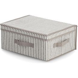 zeller Aufbewahrungsbox &raquo;Stripes&laquo; Vlies, beige beige Vlies Ma&szlig;e(B/T/H):(38/29/16,5)(B/T/H):(38/29/16,5)