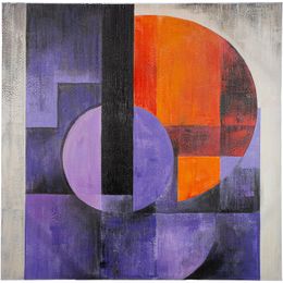 Gilde Metallbild &raquo;Bild quadratisch Clune&laquo; Abstrakt 1 Stk. tlg. bunt Poly-Leinwand B/H/T: 100cm x 100cm x 3,5cm, Abstrakt, 1 Stk.