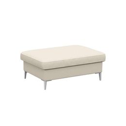 FLEXLUX Pouf &raquo;Fiore&laquo; Kaltschaum, F&uuml;&szlig;e Alu wei&szlig; Aluminium B/H/T: 97cm x 34cm x 66cm, Echtleder