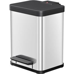 Hailo M&uuml;lleimer &raquo;&Ouml;ko duo Plus M&laquo; 2 Beh&auml;lter 18 l, Stahlblech o. Edelstahl, Kunststoff Inneneimer, Made in Germany schwarz Metall B/H/T: 34cm x 44,5cm x 