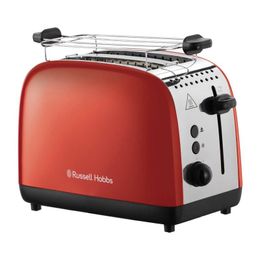 Russell Hobbs Toaster &raquo;Colours Plus 26554-56&laquo; 2 lange Schlitze f&uuml;r 2 Scheiben 1600 W rot Einheitsgr&ouml;&szlig;e Toaster