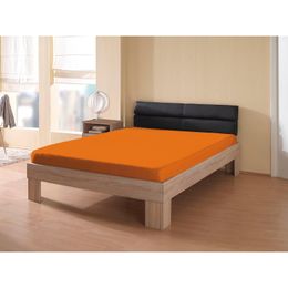 Kum Spannbettlaken &raquo;Frottee-Stretch Spannbetttuch&laquo; bis ca. 30 cm Matratzenh&ouml;he orange Frottee, Obermaterial: 80% Baumwolle, 20% Polyester B/L: 200cm, 