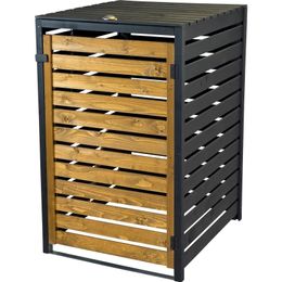 Dobar M&uuml;lltonnenverkleidung 240 L, schwarz-braun