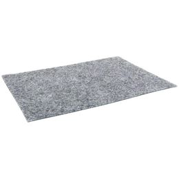 PRIMAflor-Ideen in Textil Nadelvliesteppich &raquo;MALTA&laquo; rechteckig 2,5 mm H&ouml;he Uni-Farben, strapazierf&auml;hig & pflegeleicht, Kurzflor, Nadelvlies grau 
