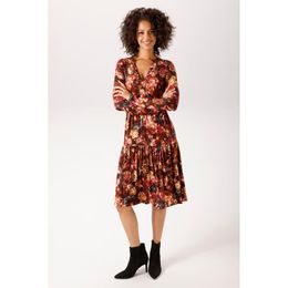 Aniston Casual Damen Aniston CASUAL Jerseykleid mit farbharmonischen Blumendruck - NEUE KOLLEKTION 38, N-Gr