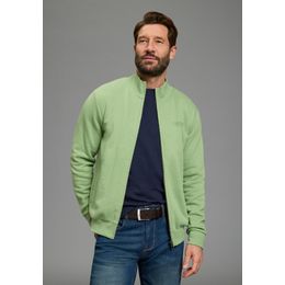 MAN'S WORLD MAN'S WORLD Herren Sweatjacke, gr&uuml;n, Basic, Gr. 5XL, meliert, angeraute Sweatware, Obermaterial: 60% Baumwolle, 40% Polyester, Sweatjacken,