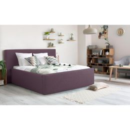 Home Affaire Polsterbett &raquo;Dalina&laquo; geradliniges Kopfteil, in 5 Breiten, auch in 220cm L&auml;nge rot Struktur (100% Polyester) Liegefl&auml;che L&auml;nge B: 220cm x 