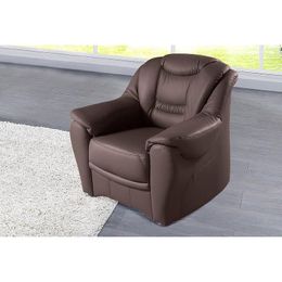 Sit & More sit&more Sessel &raquo;Bansin&laquo; braun Luxus-Microfaser ALTARA NUBUCK (100% Polyester);SOFTLUX -Kunstleder;NaturLEDER (echtes Rindsleder)/Korpus SOFTLUX -