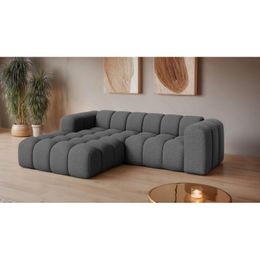 OTTO home Ecksofa &raquo;KALLIE L-Form, 248 cm - OTTO. Verl&auml;ssliche Qualit&auml;t.&laquo; Bubble Optik, moderne Steppung, hoher Sitzkomfort grau 100% Polyester B/H/T: 