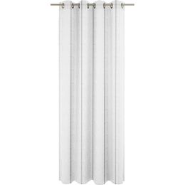 WIRTH Gardine &raquo;Chlo&eacute;&laquo; &Ouml;sen 1 Stk. tlg. Fertigstore mit &Ouml;sen (&Oslash; 4 cm) nach Ma&szlig; grau Polyester 225cm, &Ouml;sen, 1.000cm