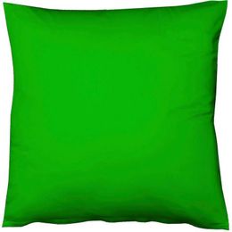Fleuresse Kissenbezug &raquo;Colours Mako Satin, 100% Baumwolle, mit Rei&szlig;verschluss&laquo; Mako Satin, gl&auml;nzend, glatt, Premium Qualit&auml;t gr&uuml;n Mako-Satin, Mako-