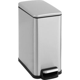 OTTO home M&uuml;lleimer &raquo;Joonah, Soft Close, schmal und kompakt&laquo; 1 Beh&auml;lter Nischen-M&uuml;lleimer, Treteimer, Kosmetikeimer mit Deckel Edelstahl B/H/T: 17cm x