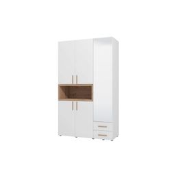 Home Affaire Kleiderschrank &raquo;Donald, inklusive Kleiderstangen und Einlegeb&ouml;den, FSC-zertifiziert&laquo; 134,5 oder 179cm breit, 227cm hoch und 56,5cm tief, 