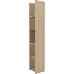 B&uuml;cherregal &raquo;Straw&laquo; 1 Stk. tlg. Abschlussregal f&uuml;r die Straw-Kombination beige Holzwerkstoff B/H/T: 36cm x 175cm x 32cm, 5 Stk. offene F&auml;cher