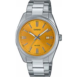 Casio Timeless Collection Herren CASIO TIMELESS COLLECTION Quarzuhr Armbanduhr, Herrenuhr, Damenuhr, Datum, Neo-Display, Edelstahlarmband silber 