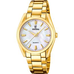 Festina Damen Quarzuhr &raquo;Boyfriend Collection&laquo; Armbanduhr, Damenuhr, Edelstahlarmband, analog Einheitsgr&ouml;&szlig;e