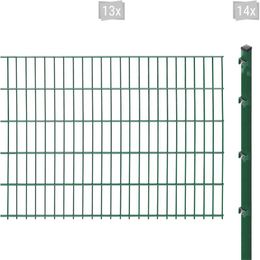 Arvotec Doppelstabmattenzaun &raquo;ESSENTIAL 103 zum Einbetonieren&laquo; Zaunh&ouml;he 103 cm, Zaunl&auml;nge 2 - 60 m gr&uuml;n Kunststoff, Stahl H/L: 103cm x 26m, Pfosten: 14 Stk.