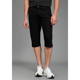 Bruno Banani Herren Jeansbermudas &raquo;Hutch-Bermuda&laquo; Straight-Fit, normale Leibh&ouml;he, aus elastischem Denim-Material schwarz 42, L&auml;nge 32