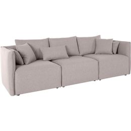 OTTO home 3-Sitzer &raquo;N&ouml;re&laquo; 3 Teile, in vielen Bezugsqualit&auml;ten und Farben s. auch "N&ouml;re" grau Samtoptik (100% Polyester);Struktur (100% Polypropylene);