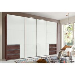 wimex Schwebet&uuml;renschrank &raquo;Level by fresh to go&laquo; mit Glast&uuml;ren und Synchron&ouml;ffnung braun B/H/T: 350cm x 236cm, T&uuml;ren: 4 Stk.