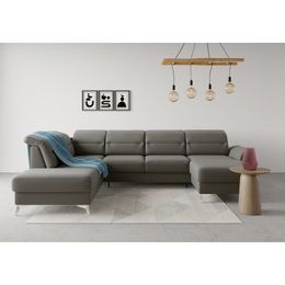 Sit & More sit&more Wohnlandschaft &raquo;Sinatra U-Form&laquo; optional mit Kopfteilverstellung und Armteilfunktion etc. braun 100% Polyester B/H/T: 326cm x 85cm x 220cm, 