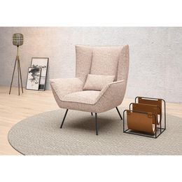 Home Affaire Sessel &raquo;Kilrea Relaxsessel, Ohrensessel&laquo; Extra hohe R&uuml;ckenlehne rosa 100% Polyester Chenille, B/H/T: 90cm x 112cm x 94cm