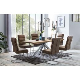 Home Affaire Esstisch &raquo;Tristan natur&laquo; mit echter Baumkante beige B/H/T: 240cm x 77cm x 100cm