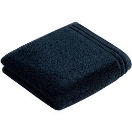 Vossen Badetuch &raquo;Calypso Feeling&laquo; mit schmaler Bord&uuml;re, aus 100% hochwerter Baumwolle, Vegan, einfarbig blau Walkfrottee, Obermaterial: 100% Baumwolle B/L: 