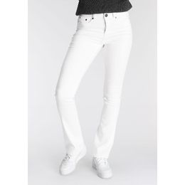 Arizona Damen Bootcut-Jeans &raquo;Ultra Soft&laquo; elastische Passform, ausgestellte Beinform, hohe Leibh&ouml;he wei&szlig; 52, N-Gr