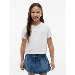 Tommy Hilfiger M&auml;dchen T-Shirt Regular Fit, Rundhalsausschnitt, reine Baumwolle, Kinder bis 16 Jahre wei&szlig; 92